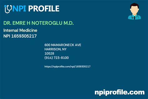 Dr Emre H Noteroglu M D Npi 1659305217 Internal Medicine In Harrison Ny
