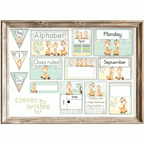 Class Theme Giraffe 2 Clever Wolfee