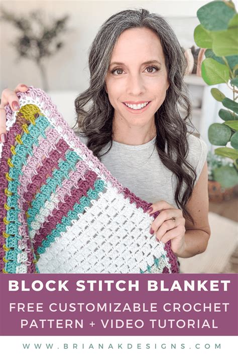 Easy Block Stitch Crochet Blanket Free Pattern