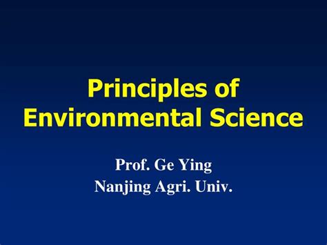 Ppt Principles Of Environmental Science Powerpoint Presentation Free Download Id 4377572
