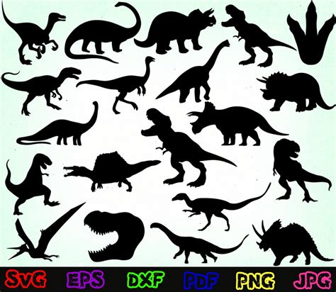 20 Dinosaur Svg Dinosaur Silhouette Dinosaur Clipart Dinosaur Cut
