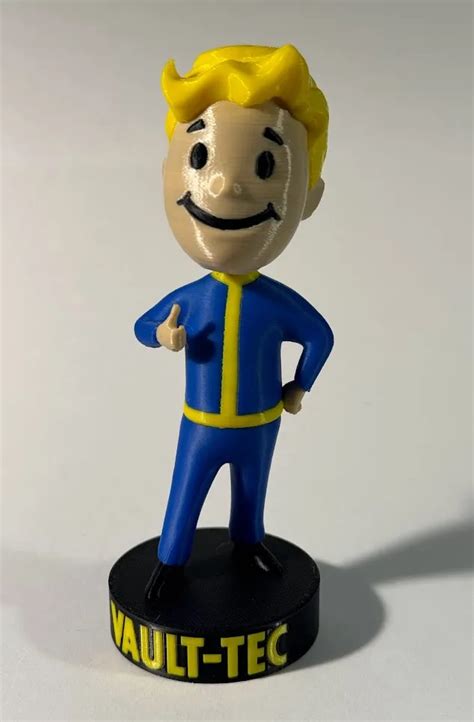Vault Boy Charisma Bobble Head 3d Printed Spring Free 3d Print