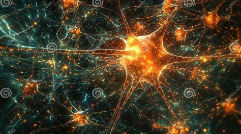 Intricate Network Of Neurons With Glowing Synapses Illustrating The Complexity Of Neural