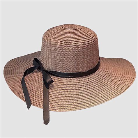 Jinhomg Womens Wide Brim Straw Hat Lightweight Comfy Uv Protection