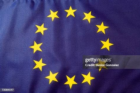 Blue Flag With Yellow Stars In A Circle Photos And Premium High Res