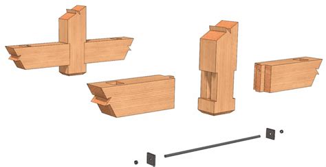 King Post To Tie Beam With All Thread And Bolts Timber Frame Hq