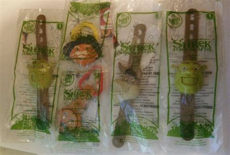 Shrek Forever After Mcdonalds Toy Watch Lot Of 5 Brand New Mip Free