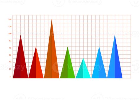 Seven Steps Colorful Triangle Graph Object For Infographic Template