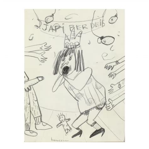 Alejandro Benassini Mexican Born 1973 Two Figurative Drawings Lot 2333