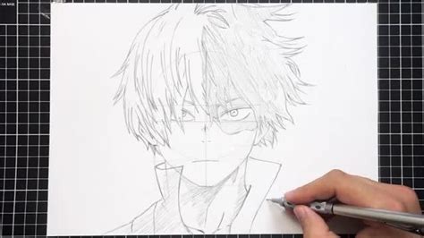 How To Draw Shoto Todoroki My Hero Academia Easy Drawing نماشا