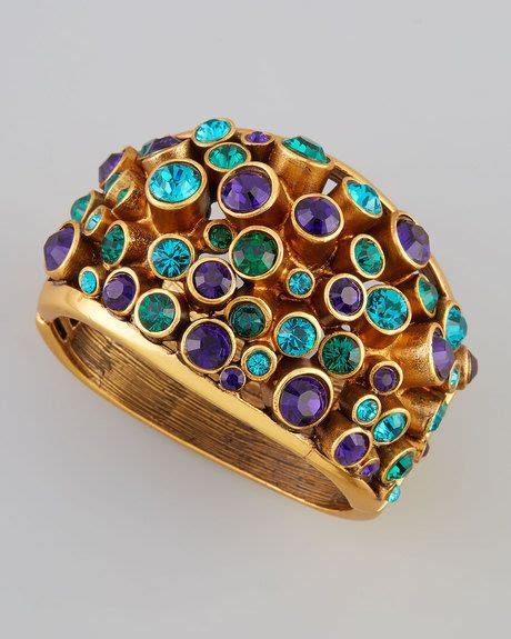 Clustered Crystal Bracelet Mulberry Crystal Bracelets Oscar De La