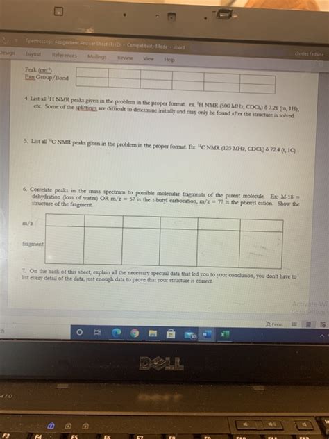 Solved Problem Use The Following Data To Get A Molecular Chegg