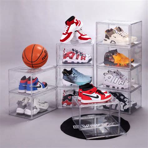 12 Packs Drop Side Acrylic Stackable Shoe Organizer Bvbox®