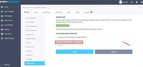 Custom Code Formdesigned Knowledge Base