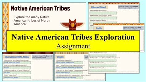 Native American Tribes Exploration Assignment By Sutton Junkermeier