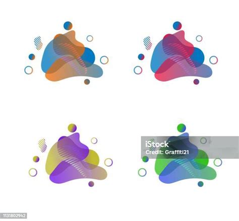 추상적인 현대 그래픽 요소입니다 동적 컬러 형태 흐르는 액체 모양 그라데이션 추상 배너입니다 로고 전단지 또는 프레젠테이션의 디자인을 위한 템플릿입니다 벡터 0명에 대한