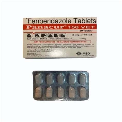 Panacur Fenbendazole Tablets 150mg At ₹ 55 Strip Veterinary Medicine