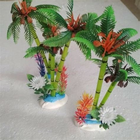 Pohon Kelapa Hiasan Aquarium Pohon Kelapa Plastik Lazada Indonesia