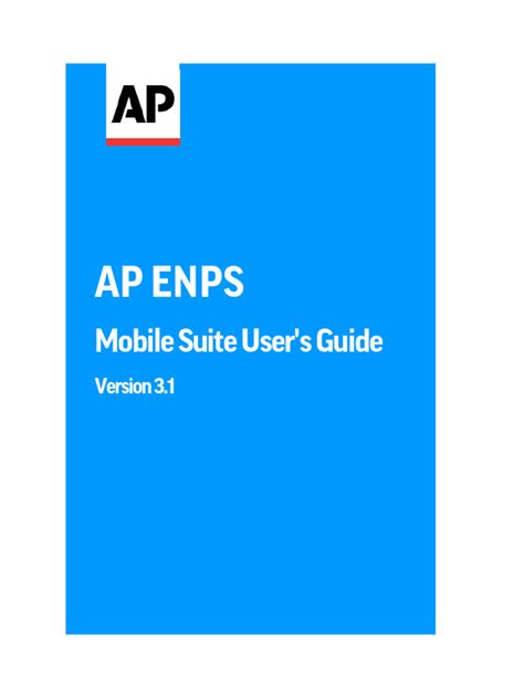 Ap Enps Mobile Suite Users Guide Version 3 1 Pdf