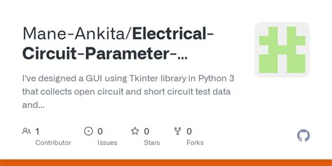 GitHub Mane Ankita Electrical Circuit Parameter Calculator Open And Short Circuit Test