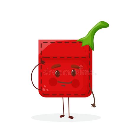 Pepper Shaped Patch Pocket Character Pocket Pepper Cartoon Style