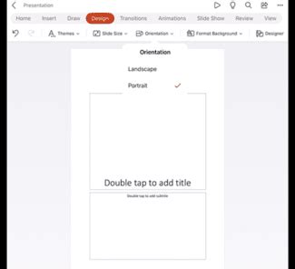 PowerPoint Gets A Portrait Mode For IPhone And IPad Office Watch