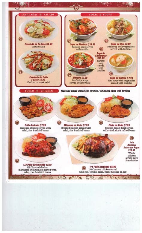 Menu At Super Amanecer Restaurant Charlottesville