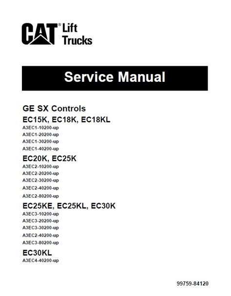 Cat Ec151820k Ec18k Ec25kkekl Ec30kkl Ge Sx Pdf