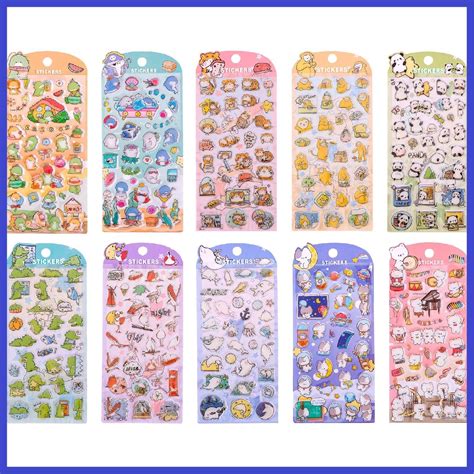 動物 立体 ぷくぷくシール 種類豊富アニマル 大量 パンダネコ恐竜イルカワニなど ご褒美シール 子供シール かわいいシールセット