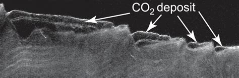 Cross Section Of Buried Carbon Dioxide Ice On Mars Nasa Mars Exploration