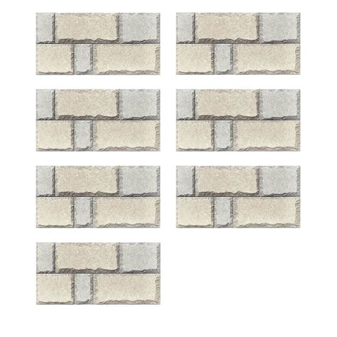 3d Textured Light Colored Tile Wall Stickers And Oil Proof For Kitchen Bathroom Living Room