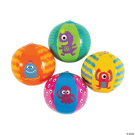 Inflatable 5 Monster Mini Beach Balls 12 Pc Oriental Trading