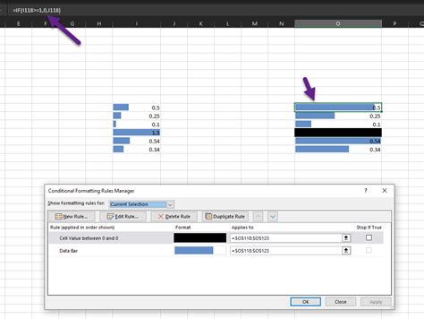 Excel Hide Data Bar If Value Is Outside A Certain Range Stack Overflow