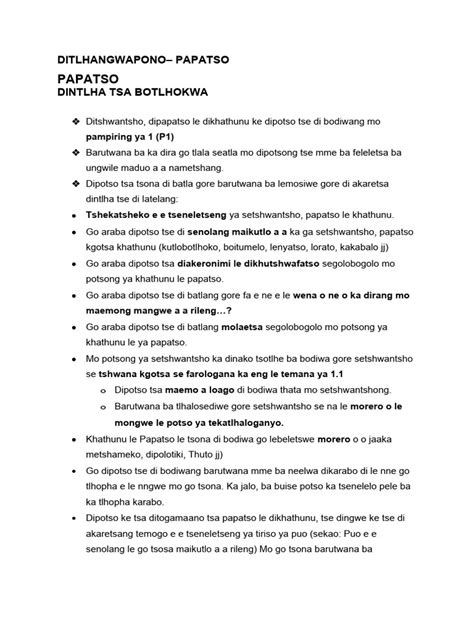 Ditlhamo Le Ditlhangwa Tsa Tirisanosetswana Pdf