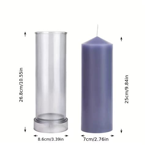Molde De Acrilico Para Vela Cilindro 7 0x25cm H3042 L Realenza Aromas