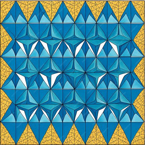 Triangular Tessellation A Repeating Pattern Of Triangular Shapes Of