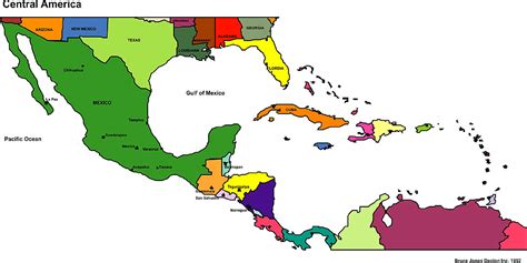 Political Map Of Central America Ezilon Maps