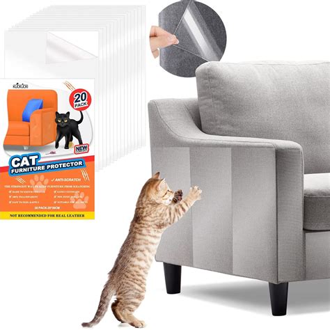 20 Pack Cat Furniture Couch Protector 12x8 Cat Scratch Deterrent Tap Anti Cats Scratching