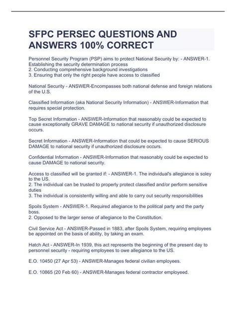 Sfpc Persec Questions And Answers 100 Correct Sfpc Stuvia Us