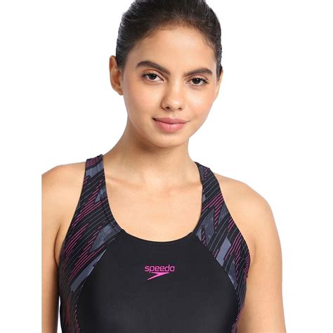 Buy Speedo Women Hyperboom Splice Raceback One Piece Swimwear Black