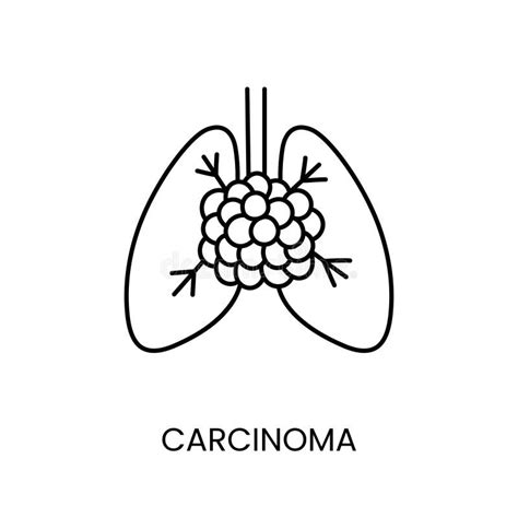 Cancer Carcinoma Line Icon Vector Cancer Malignant Disease Stock Vector