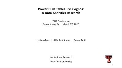 Pdf Power Bi Vs Tableau Vs Cognos A Data Visualization Research