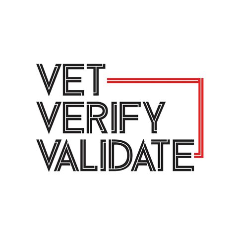 Vet Verify Validate 26784879 Vector Art At Vecteezy