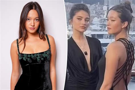 Supermodel Lily Chee 21 Under Fire For Low Cut Dress At Monaco Grand
