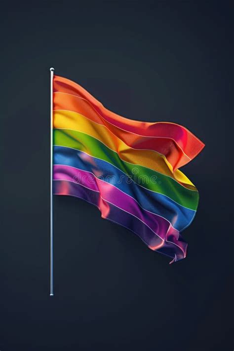 Rainbow Flag In Windy Conditions Stock Illustration Illustration Of Setting Transgender