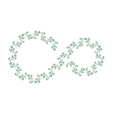 Premium Vector Floral Decorative Design Infinity Shape Vector