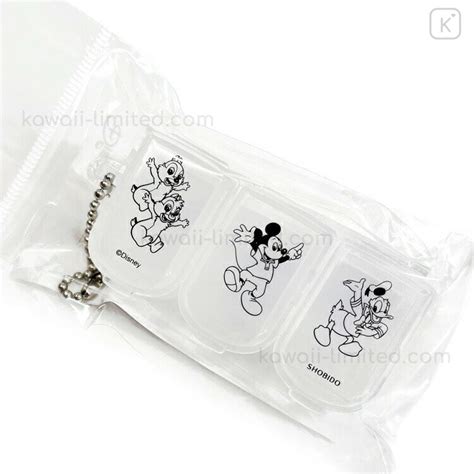 Japan Disney Small Case Mickey And Friends Translucent White Kawaii