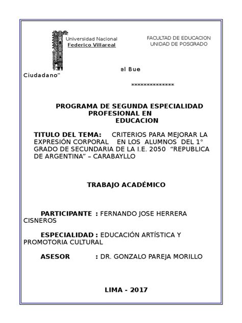Caratula De Trabajo De Investigacion Pdf Ciencia Cognitiva Cognición
