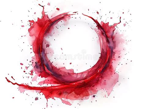 Stain Ring Watercolor Circle Mark Glass Red Drink Isolated Paper Cup