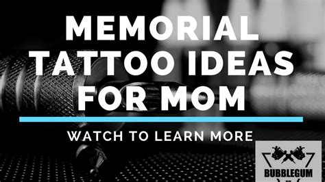 Memorial Tattoo For Mom Using Cremation Ashes In Tattoo Ink For A